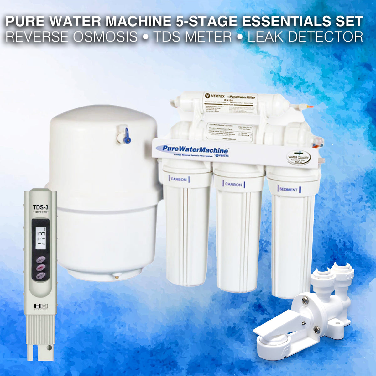 Vertex Pure Water Machine 5-Stage Undersink Reverse Osmosis Filter ...